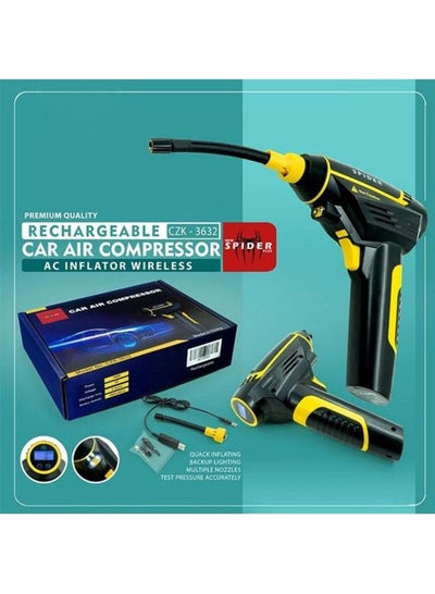 Spyder Cordless Portable Air Compressor with Digital Pressure Gauge 5V ...