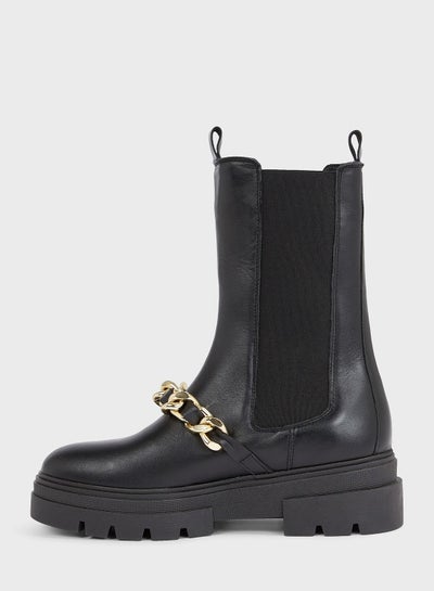 Monochromatic Chain Detail Chelsea Boots price in UAE | Noon UAE | kanbkam