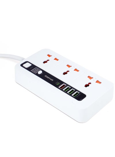 5 Meters Self-timer Electrical Extension Cord with 3 AC Outlets, 5 USB ...