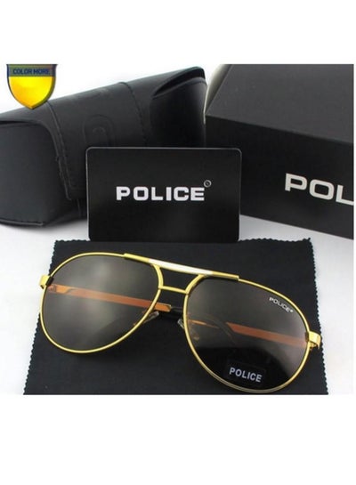 Pilot Polarized Lens Sunglasses Tea Lenses with Gold Frames price in ...
