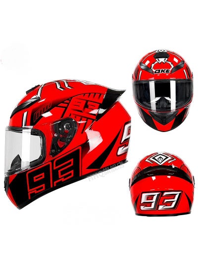 Full Face Motorbike Helmet Motorcycle Adult Rider Biker Sports Crash ...
