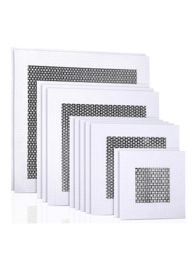 12 Pieces Aluminum Wall Repair Patch Self-Adhesive Mesh Wall Repair ...