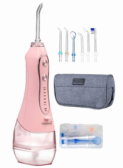 Water Pick Teeth Cleaner Water Floss Oral Irrigator - 5 Modes (Pink ...