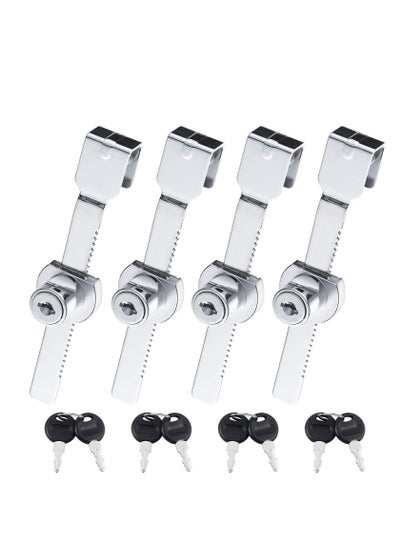 Glass Showcase Cabinet Locks 4 Set Sliding Glass Door Ratchet Locks ...