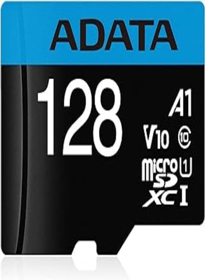 سعر ADATA Premier 128GB MicroSDHC/SDXC UHS-I Class 10 V10 A1 Memory Card with Adapter Read up to ...