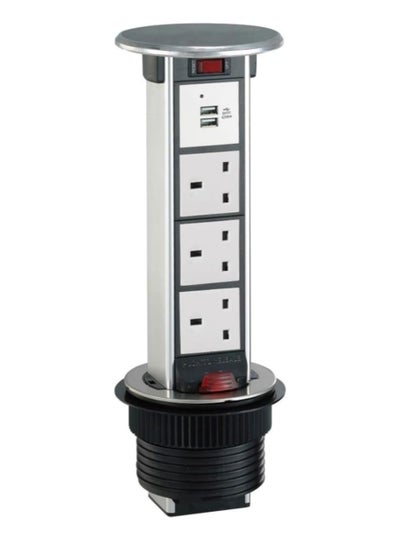RACO Vertical Pop-Up Socket Box for Under Counter Use – 1 x 13A UK ...