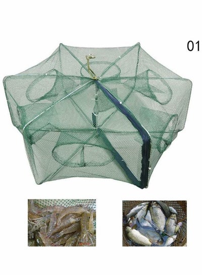 Holes Automatic Fishing Net Shrimp Cage Nylon Foldable Crab Fish Trap ...