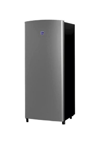 O2 Single Door Refrigerator, 6.2 Cubic Feet 176 Liter Capacity, Silver ...