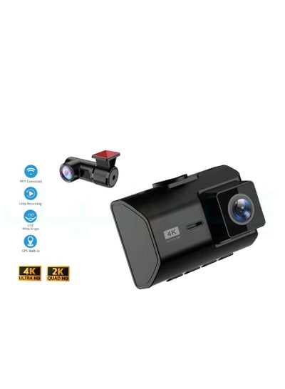 Dash Cam M500 Wi-Fi Car Camera Front 4K and Rear View 2K with High ...