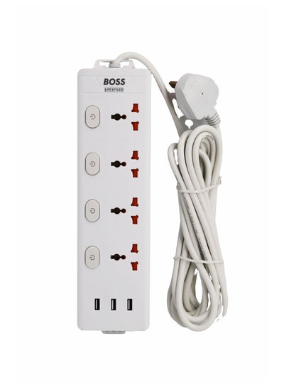 سعر BOSS LIFE STYLE Extension Lead with USB Slots, 3 Way Sockets Outlet ...