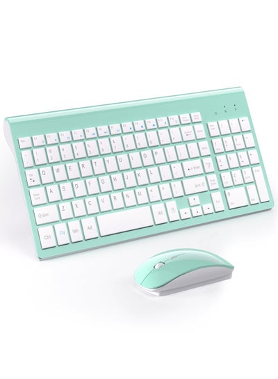Wireless Keyboard and Mouse Ultra Slim Combo, TopMate 2.4G Silent ...