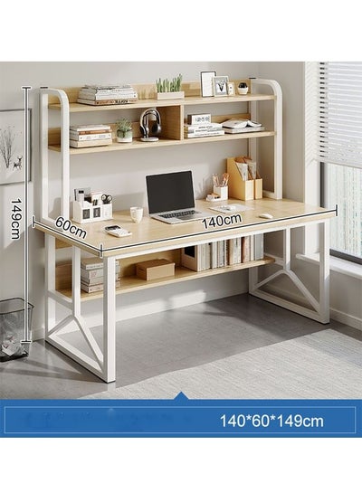 Multifunctional Computer Table And Office Desk With 2 Layer Book Shelf ...