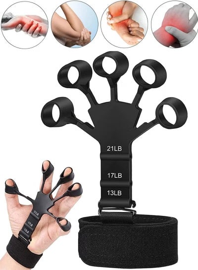 Hand Grip Strengthener，Adjustable Finger Exerciser and Finger Stretcher ...