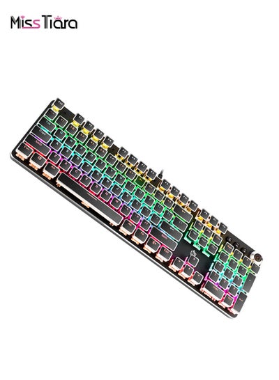 K820 Multimedia Mechanical Keyboard Retro Punk Button Square Keycap RGB ...