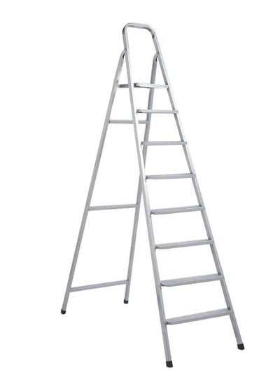Robustline Steel Ladder 8 Steps Foldable Step Ladder with Handgrip and ...