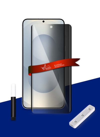 Samsung Galaxy S25 5G 2025 Premium Curved Edges UV Full Glue Full Cover ...