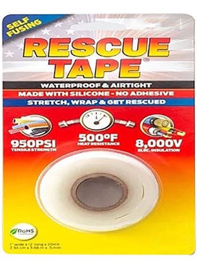 سعر Rescue Tape Self Fusing Silicone Repair Tape White 1inch x 12ft فى ...