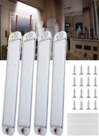 LED Interior Lights, 72 LEDs Light Strips, 4PCS 12V Universal Car Roof ...