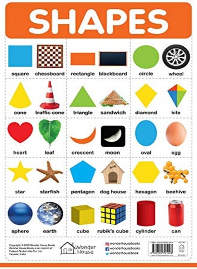 Shapes My First Early Learning Wall Chart For Preschool Kindergarten ...