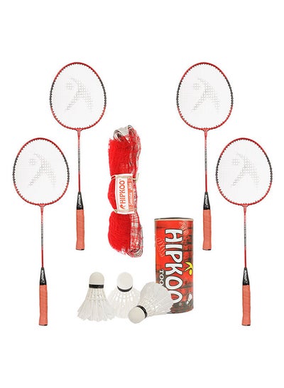 Spirit Aluminum Badminton Complete Racquets Set | 4 Wide Body Racket, 3 ...