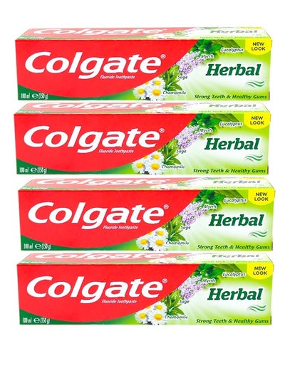 Colgate Fluoride Herbal Toothpaste 100ml pack of 4 price in UAE | Noon ...