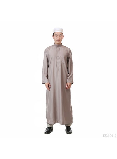 Men's Washable Velvet Qatari Thobe - Arabic Robe price in Saudi Arabia ...