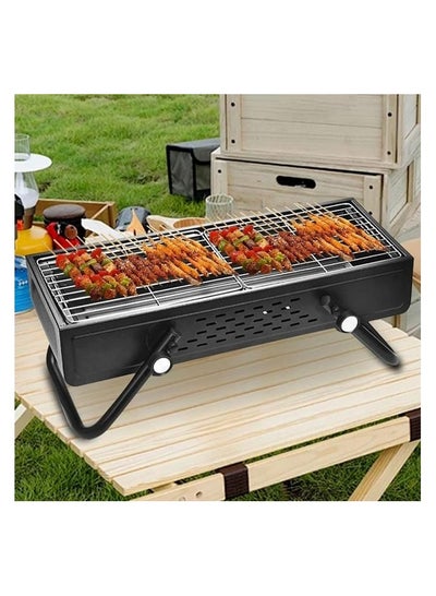Camping Grill Foldable Smokeless Camping Barbecue Grill Large Charcoal ...