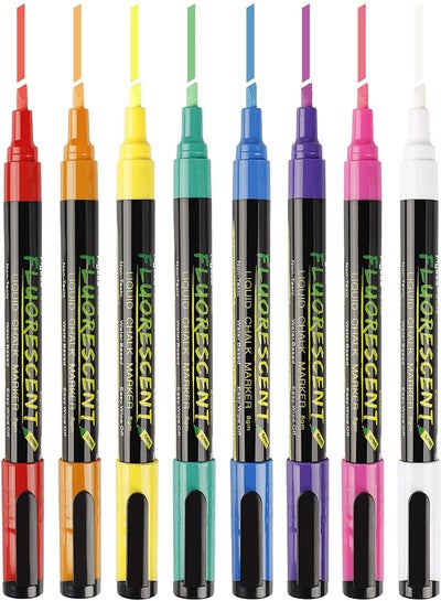 Erasable Chalk Markers Pens Set, 8 Colors Colorful Graffiti Highlighter ...