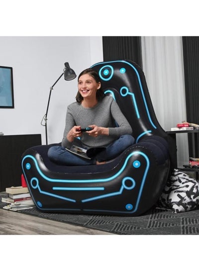 Inflatable Gaming Chair with Comfortable Backrest and Oversized ...