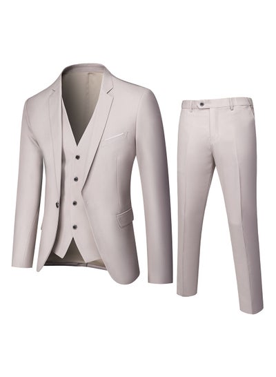 New Slim Fit Suit Set With Three Pieces price in UAE | Noon UAE | kanbkam