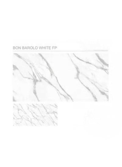 Bon Barolo White FP Polished Ceramic Floor Tiles 600x1600mm, 1.44 SQM ...