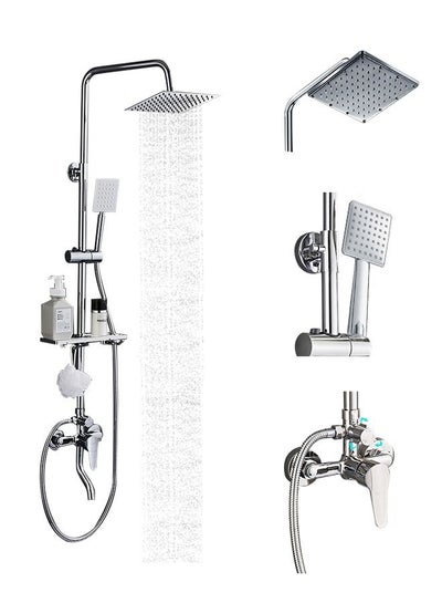 Full Copper Shower Set Bathroom fixtures Shower Booster Head Bathroom ...