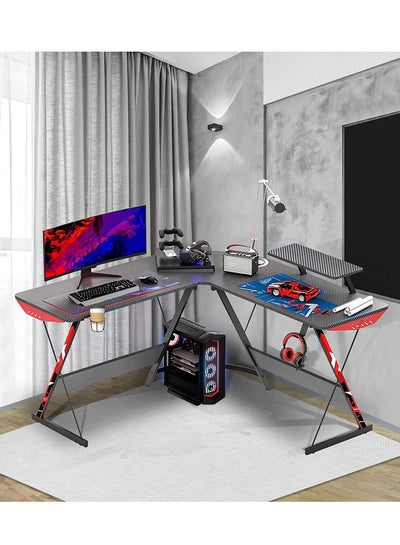 سعر L Shaped Gaming Desk 130cm L Shaped Desk, Carbon Fiber, Computer ...