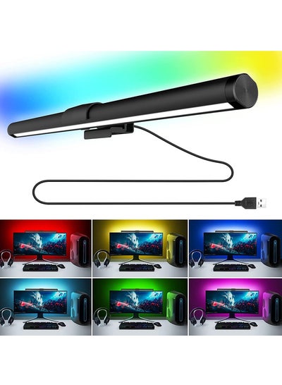 Computer Monitor Lamp with RGB Ambient Light,USB Powered Monitor Light ...