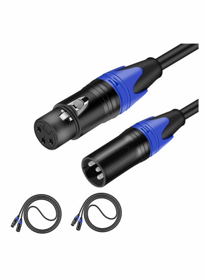 سعر 2 Pack XLR Microphone Cable Cables Heavy Duty Male to Female Mic 3 ...