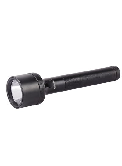 Geepas Rechargeable LED Flashlight Torch Super Brightness Built in Li ...