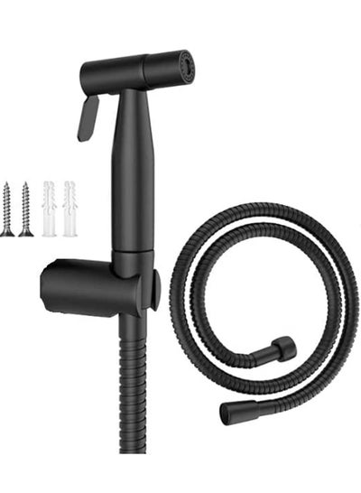 RACO Bidet Sprayer for Toilet, Stainless Steel Handheld Black Shattaf ...