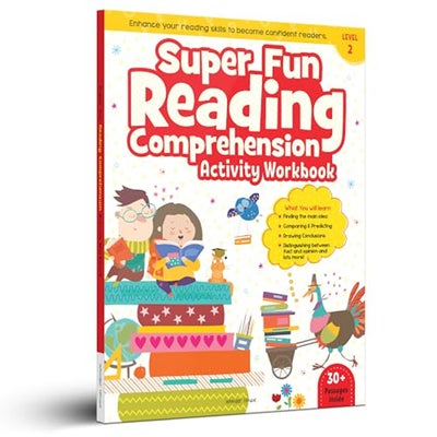 Super Fun Reading Comprehension Activity Workbook For Children Level 2 ...