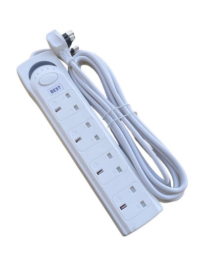 5M Best Power Strip Extension Cord 4-Way 5 Meter,4-Outlets Extra Long ...