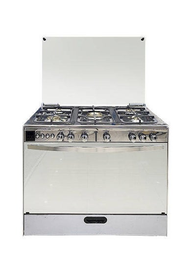 Tecnogas Gas Stove 5 Burners 90 CM Stainless Steel, Mega, Full Safety ...