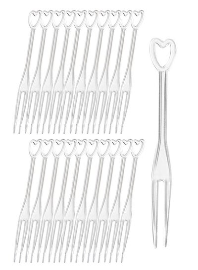 200 Pieces Disposable Plastic Fruit Forks for Family Party Birthday Party Wedding Dessert Cake ...