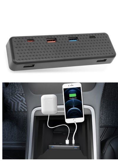 6 in 1 USB Hub Accessories Docking Station for Tesla 2021 2022 Model Y ...