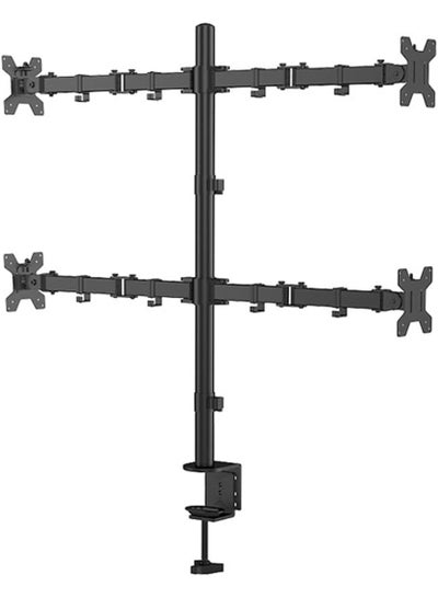 Professional Quad Monitor Desk Mount - Fully Adjustable Heavy-Duty Free ...