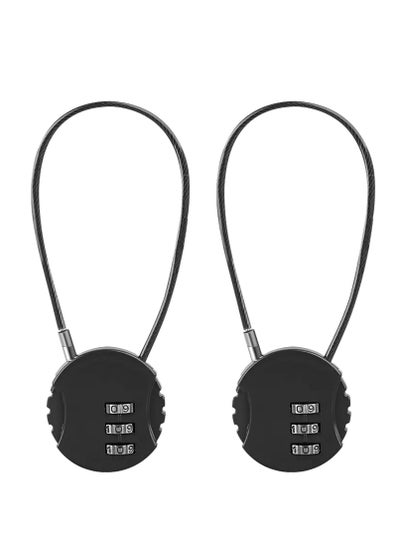 2 Pack Combination Lock 3 Digit Outdoor Waterproof Padlock, Locker Lock ...