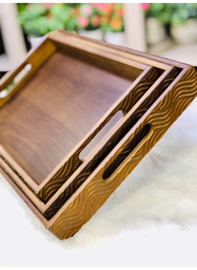 🍁 3-piece waterproof bamboo tray set in different sizes 🍁 price in ...