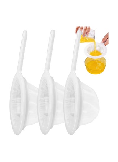 IKBEN Food Fine Mesh Filters 3 Pack Nylon Extra Fine Colanders with ...