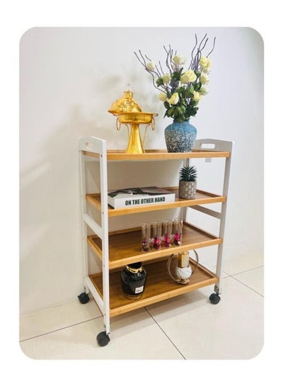 4 tier mobile food storage and serving cart with wheels price in Saudi ...