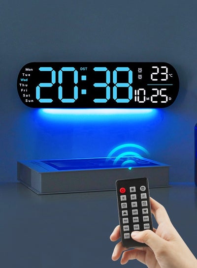 LED Digital Clock, Digital Wall Clock with Remote Control, RGB ...