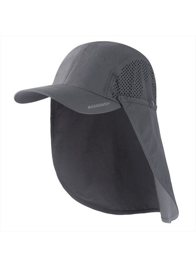 UPF 50+ Foldable Fishing Hat Baseball Cap with Removable Neck Flap ...