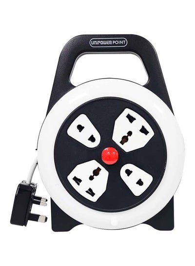 UNIPOWER 4 way Socket Extension Reel with switch Cassette Cable Lead ...